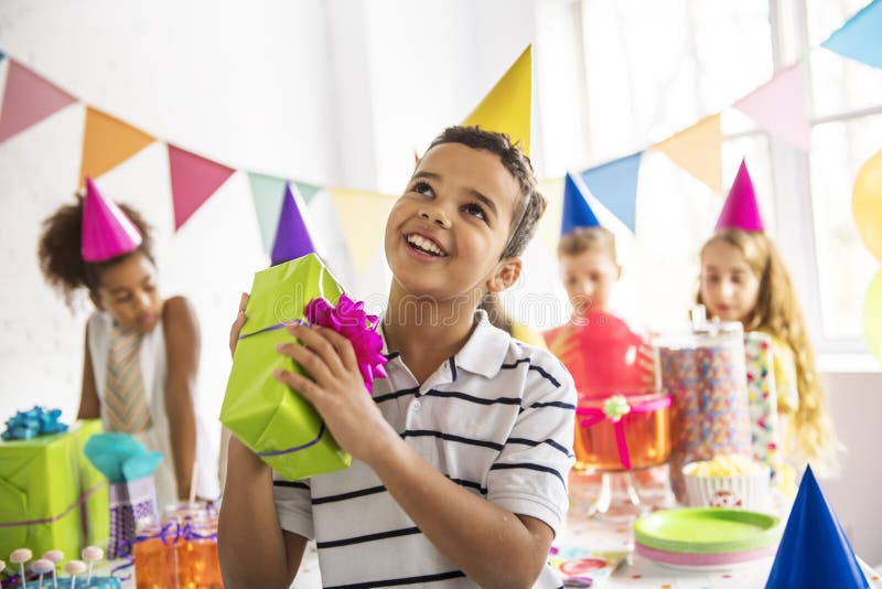 Group of Adorable Kids Having Fun at Birthday Party Stock Image - Image ...