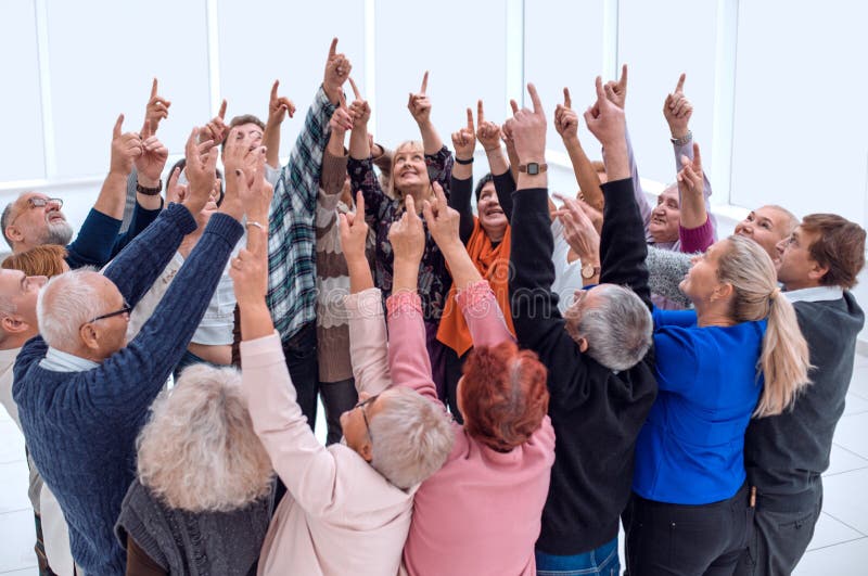 Group of Advanced People Show Thumb Up Stock Image - Image of gesture ...