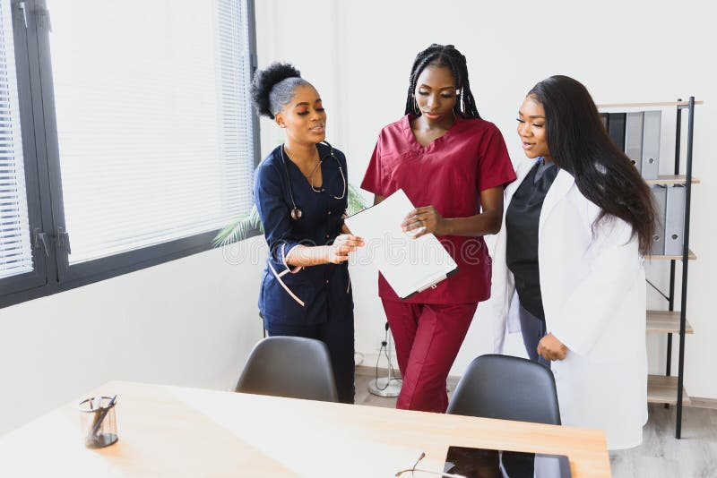 Group of African Medical Doctors Portrait. Stock Image - Image of young ...
