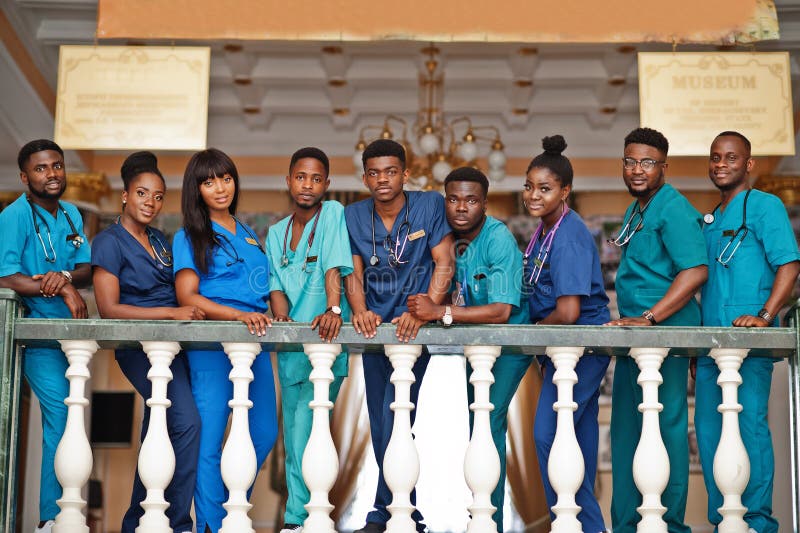 Group of African Medical Students. Stock Image - Image of hospital ...