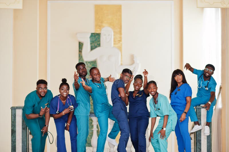 Group of African Medical Students. Stock Photo - Image of american ...