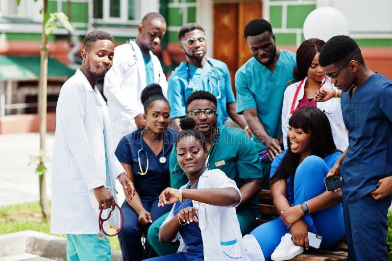 Group of African Medical Students. Stock Image - Image of doctor, staff ...
