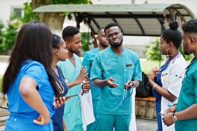 Group of African Medical Students. Stock Photo - Image of lecturer ...