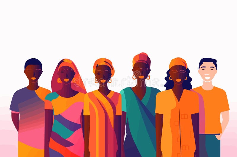 Group of African People Isolated Vector Style Illustration Stock Vector ...