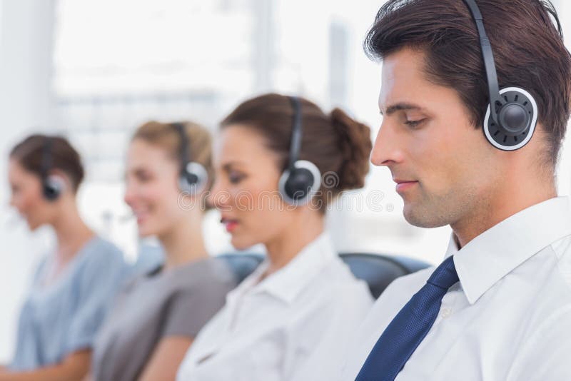 Line of Call Centre Employees Stock Image - Image of operator, service ... Line of Call Centre Employees Stock Image - Image of operator, service ...