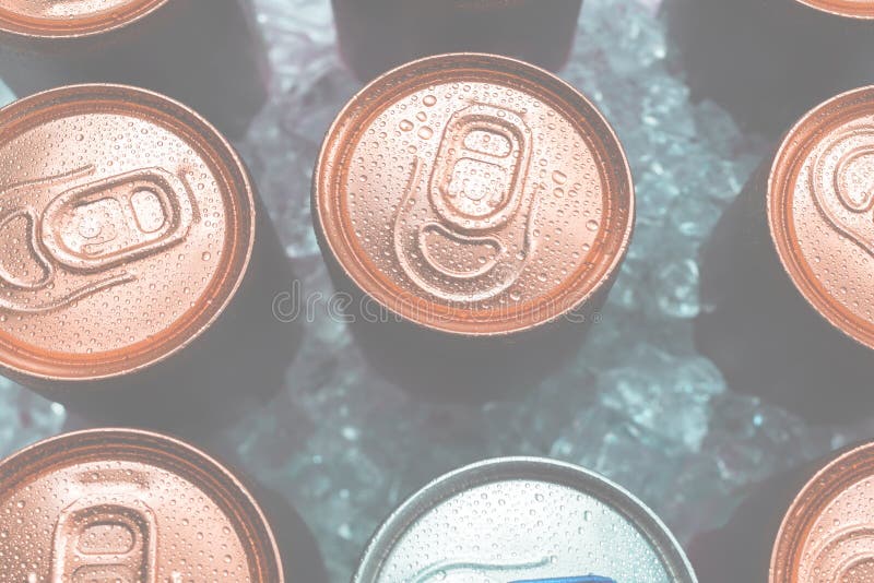 Group of Aluminium Cans, Cold Drink Stock Photo - Image of closeup ...