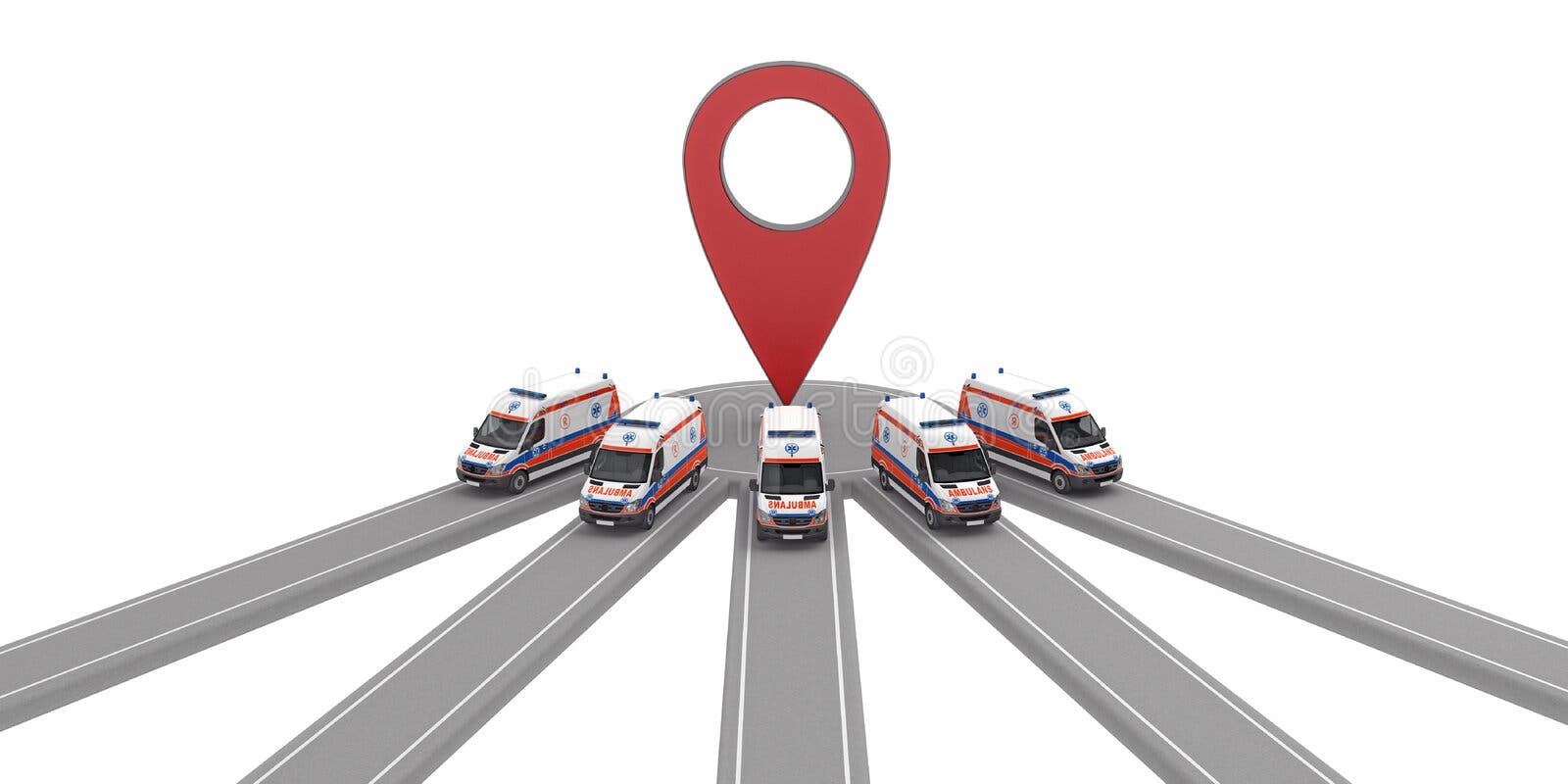 Ambulance Point Logo Design Template Vector Stock Vector - Illustration ...