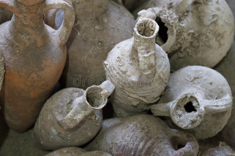 Group of Ancient Amphoras stock photo. Image of ancient - 71210652