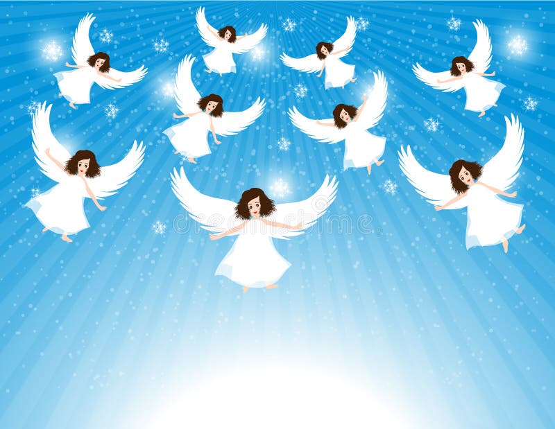 Group of Angels stock vector. Illustration of holy, guardian - 45599998