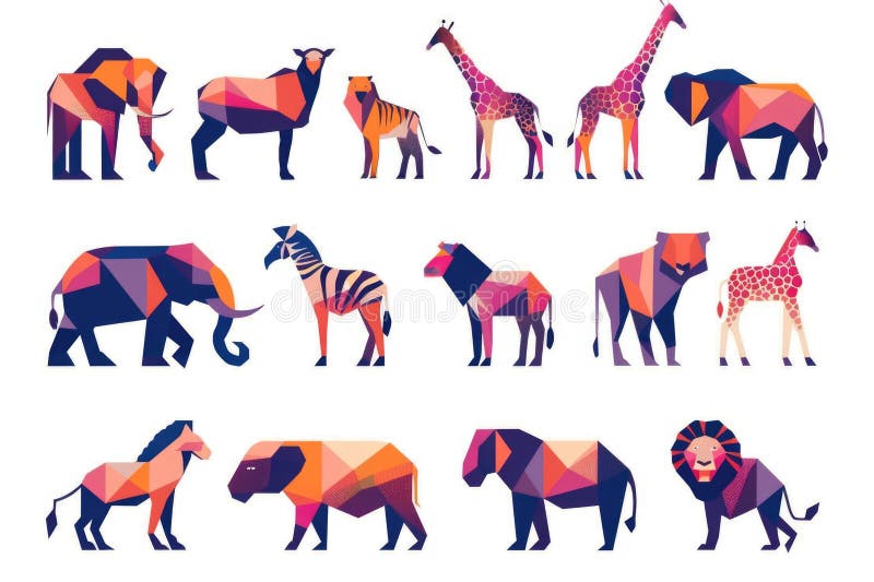 A Group of Animals Standing Together. Suitable for Various Projects ...