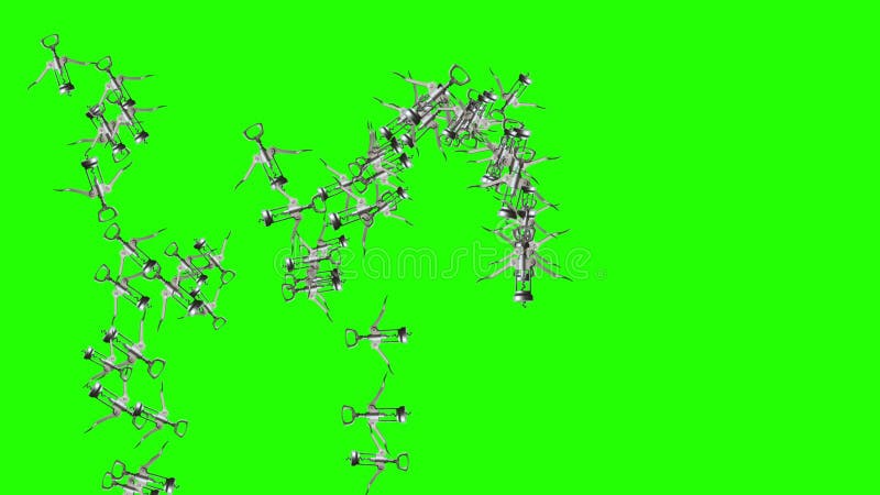 Group of Animated Corkscrews Elements on Green Screen Chroma Key Stock ...