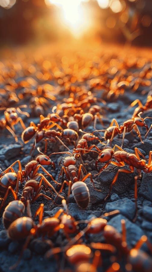 Group of Ants Crossing a Road Stock Photo - Image of journey, road: 313033672