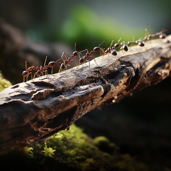 Group of ants stock illustration. Illustration of branch - 284242091