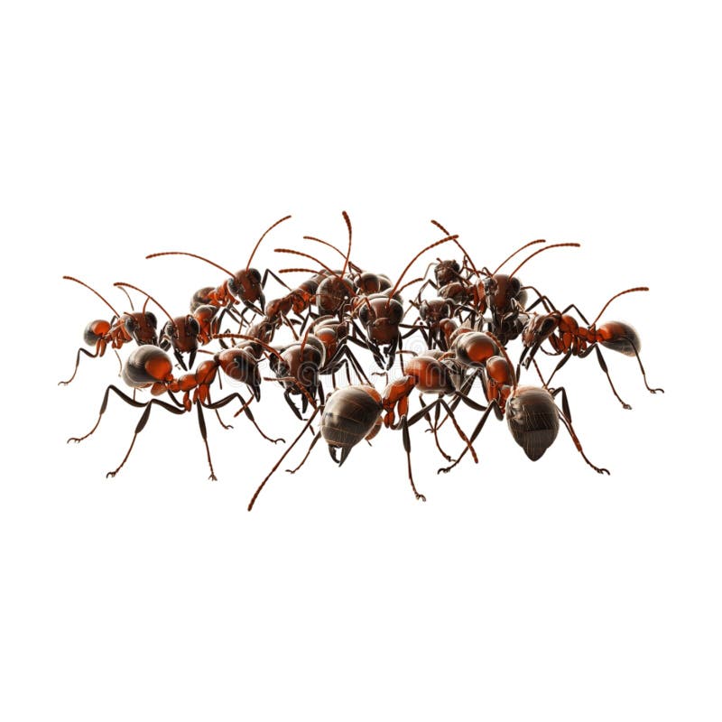 Group of Ants on Transparent Background - Ai Generated Stock ...