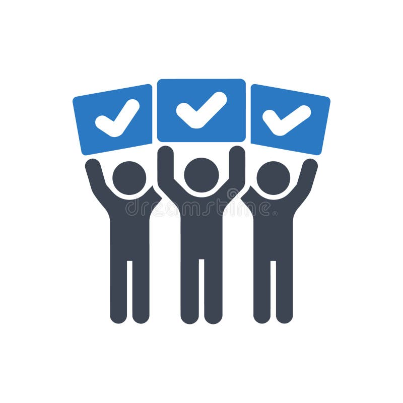 Group Approval Icon stock vector. Illustration of voting - 361729576
