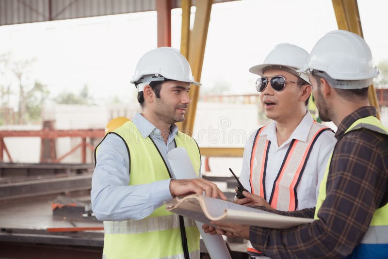 Group of Architects, Construction Foremen, and Construction Engineers ...