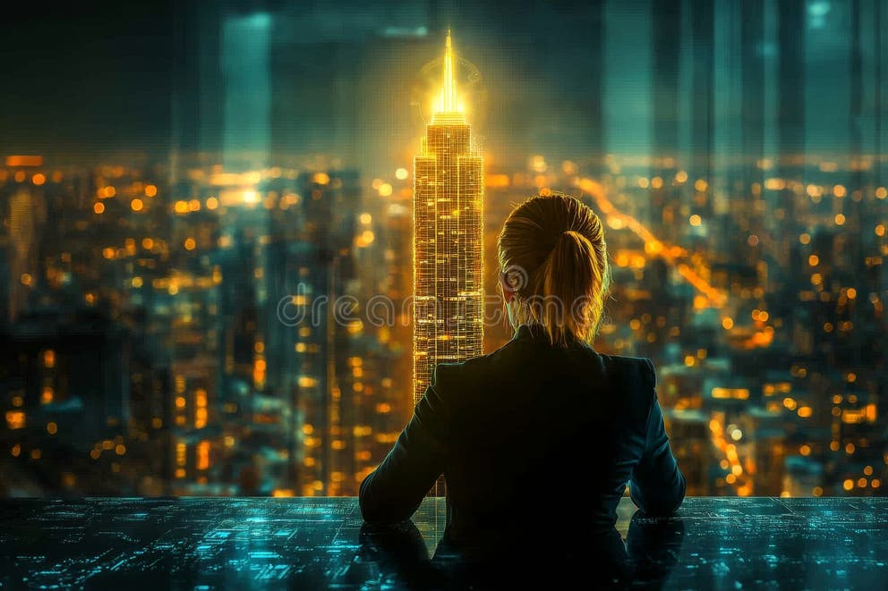 A Group of Architects and Engineers, Wearing Smart Helmets, Manipulate ...