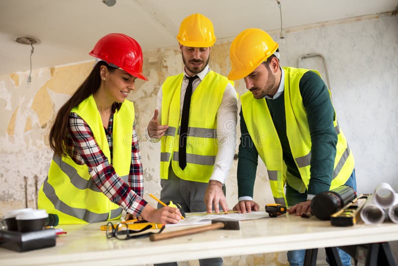 Group of Architects Working on a Project Stock Photo - Image of happy ...