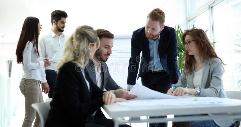 Group of Architects Working Together on Project Stock Image - Image of ...