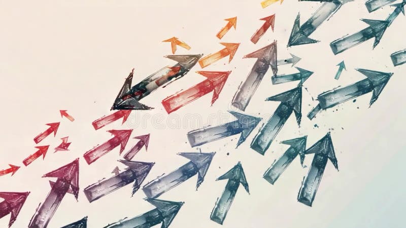 Group of arrows in flight stock video. Video of arrows - 402275171