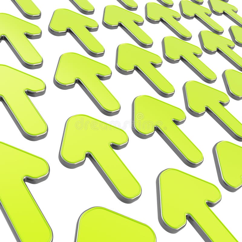 Group of Arrows Over White As Abstract Background Stock Illustration ...