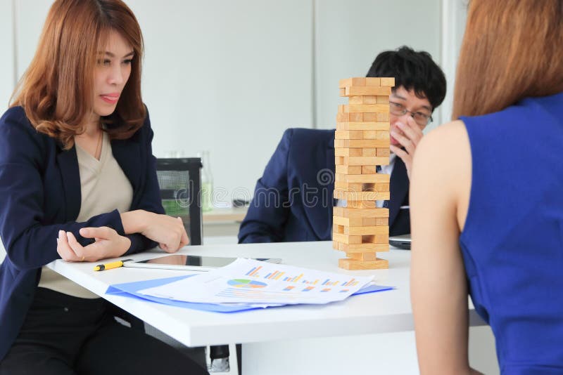Group of Asian Business People Having Fun Together in Workplace of ...