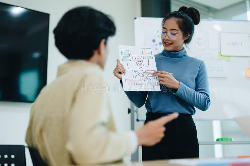 Group of Asian Creative Team Programing Designers Participate in All ...