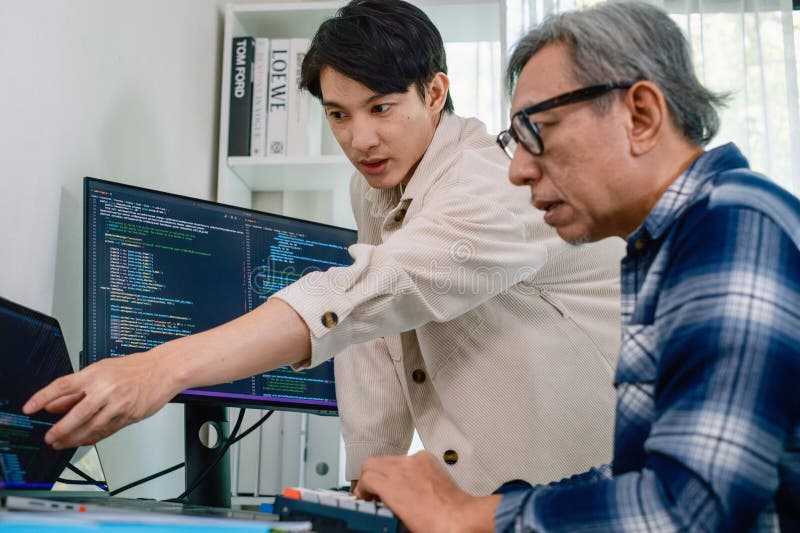 Software Development Office Workstation Setup with Multiple Monitors ...