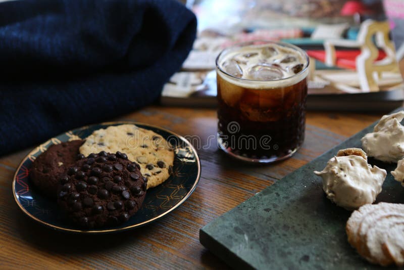Group of Assorted Cookies. Chocolate Chip, Oatmeal Raisin, White ...