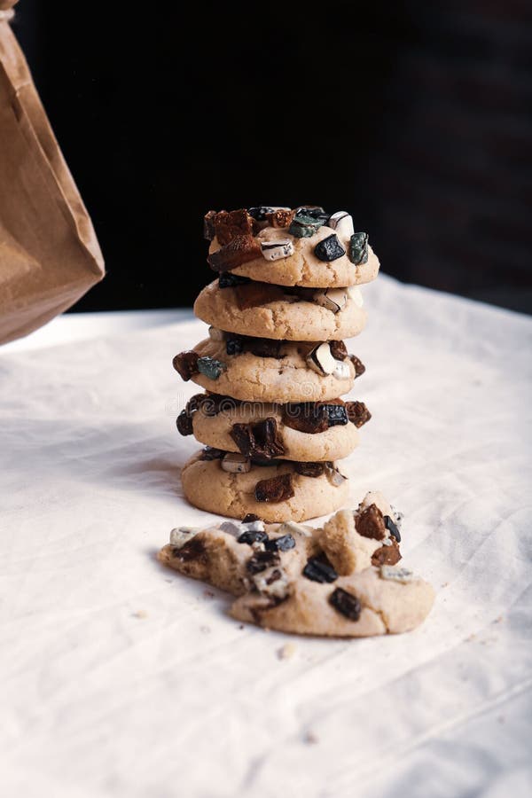 Group of Assorted Cookies. Chocolate Chip, Oatmeal Raisin, White ...