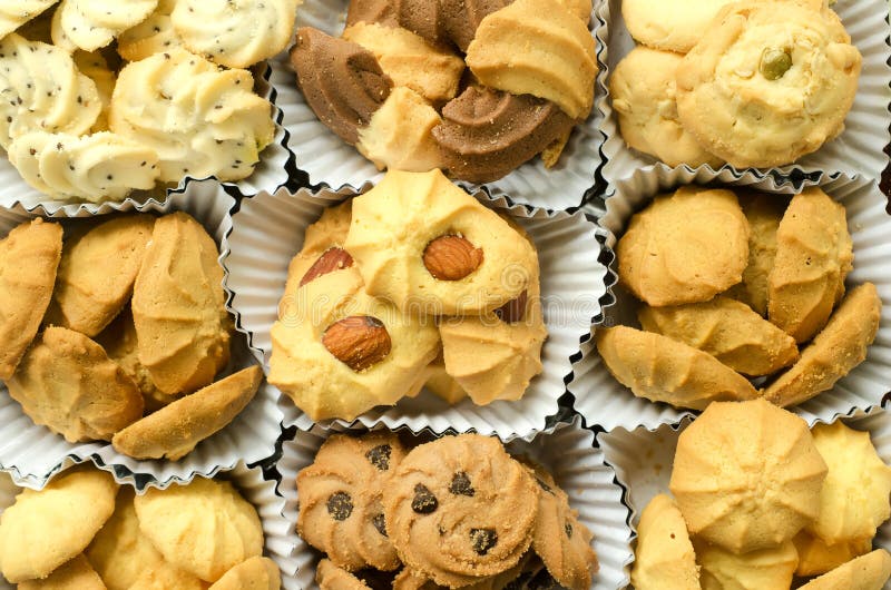 Group of assorted cookies stock photo. Image of bread - 108357802