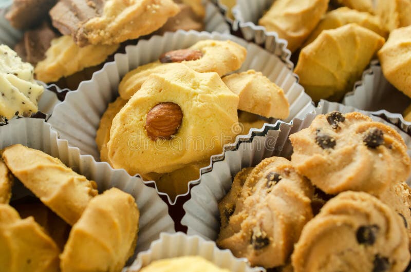 Group of assorted cookies stock photo. Image of cake - 108357604