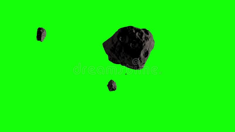 Asteroids on a Green Screen. Stock Footage - Video of field, alpha ...