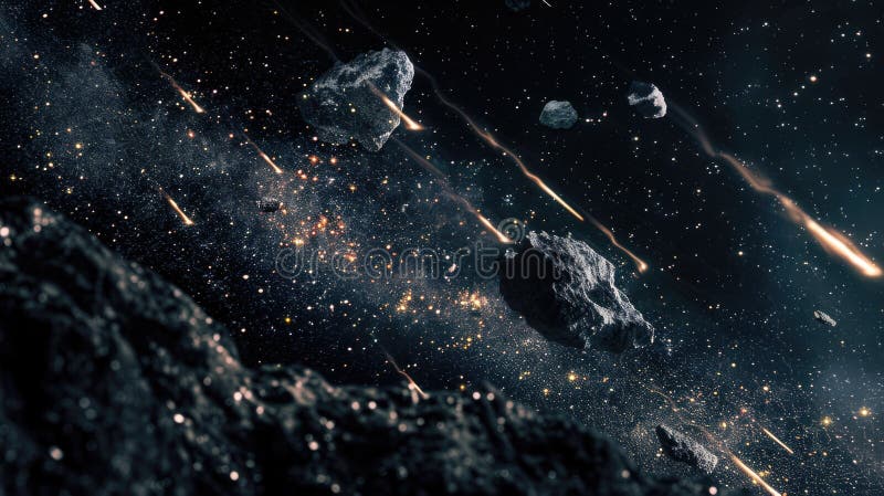 A Group of Asteroids Flying through the Night Sky, Great for Science ...