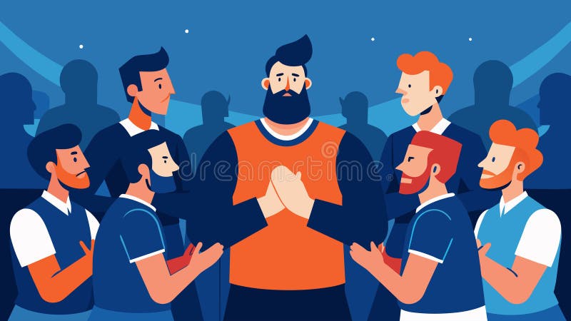 A Group of Athletes Recite Stoic Quotes before a Big Game Helping Them ...