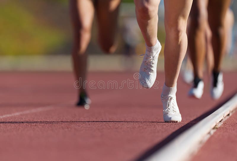 Group of Athletes Sprinters Run Speed on Track Stock Photo - Image of ...