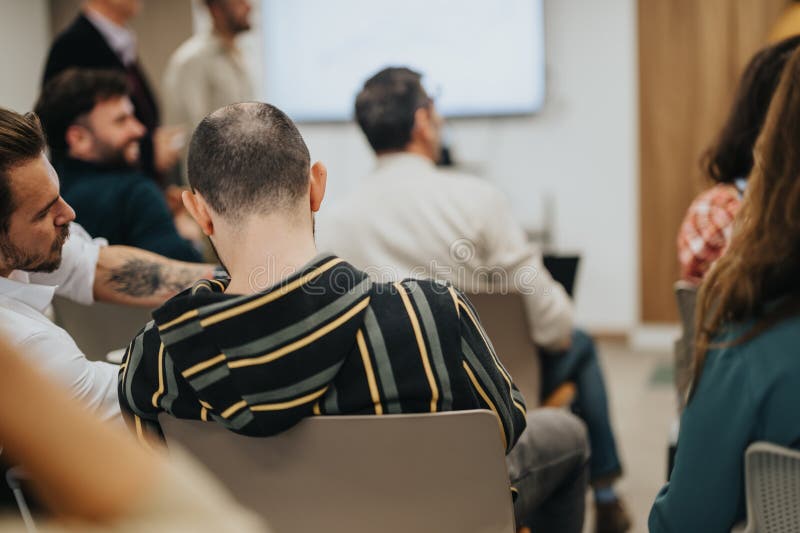 A Group of Attentive People Participating in a Workshop. the Focus is ...