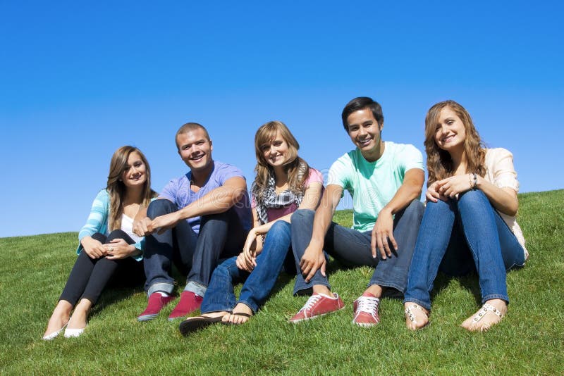 Group of Attractive Young People Stock Image - Image of group, culture ...