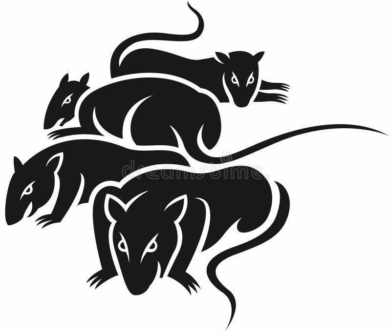 Group of bad rats stock vector. Illustration of animals - 2318372