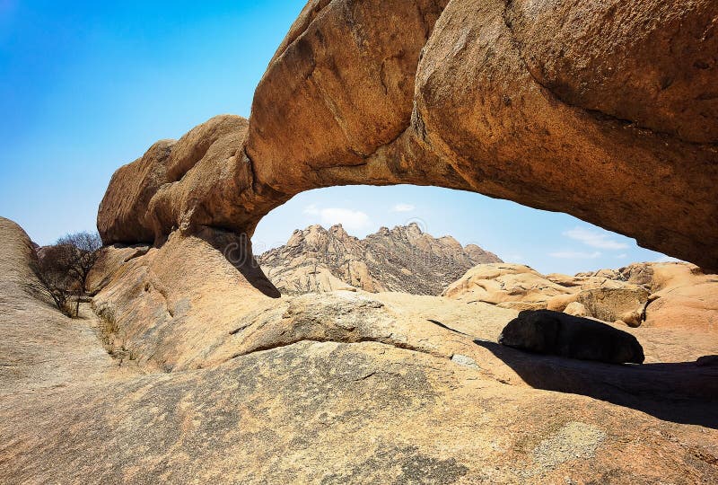 Group of Bald Granite Peaks, Spitzkopp, Namibia Stock Photo - Image of ...