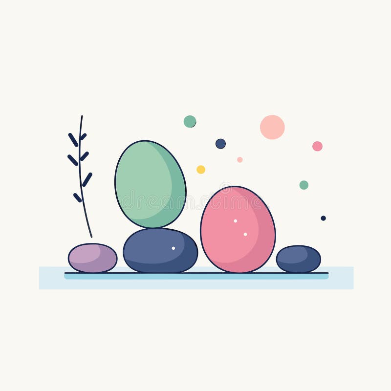 Vector a Stack of Colorful Balls Arranged in a Neat and Balanced ...