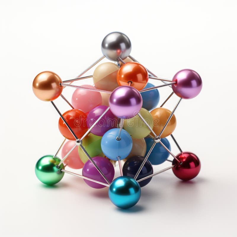 A Group of Balls and a Wire Structure, Clipart on White Background ...