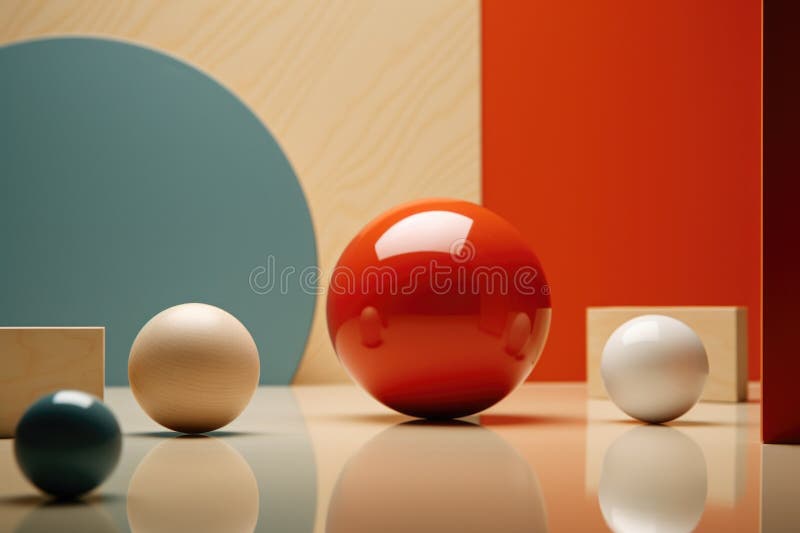 A Group of Balls and Wooden Blocks Arranged on a Table. this Versatile ...