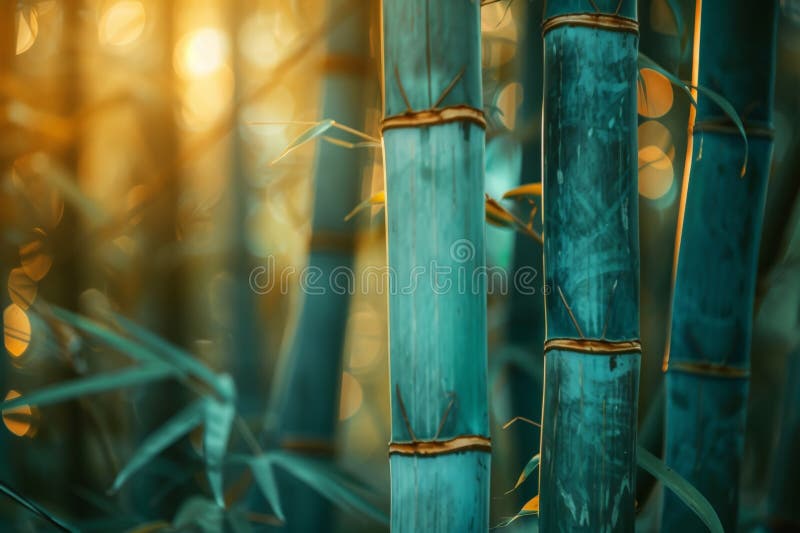 Group of Bamboo Trees in Forest Stock Illustration - Illustration of ...