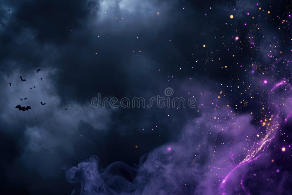 Group of Bats Flying Together Under the Stars Stock Image - Image of ...