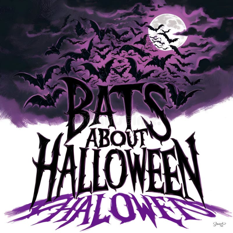 A Group of Bats Flying Under a Full Moon with the Words Bats about ...