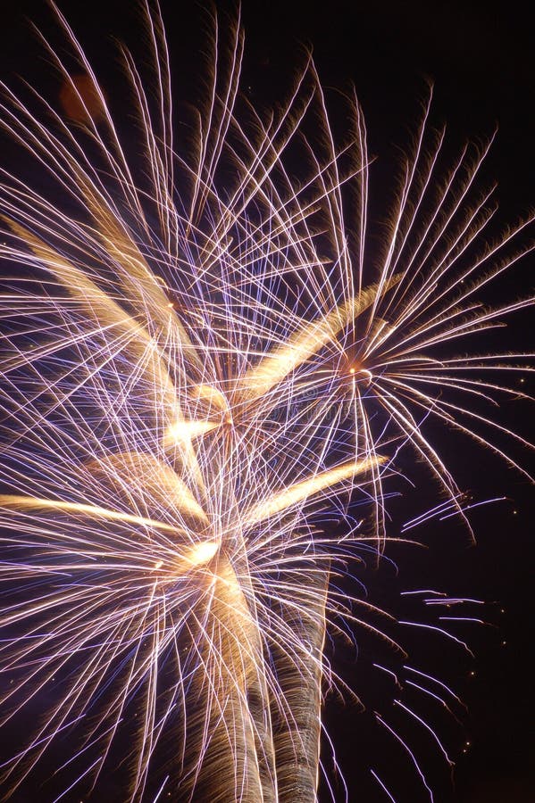 A Long Exposure of a Exploding Firework Stock Image - Image of purple ...