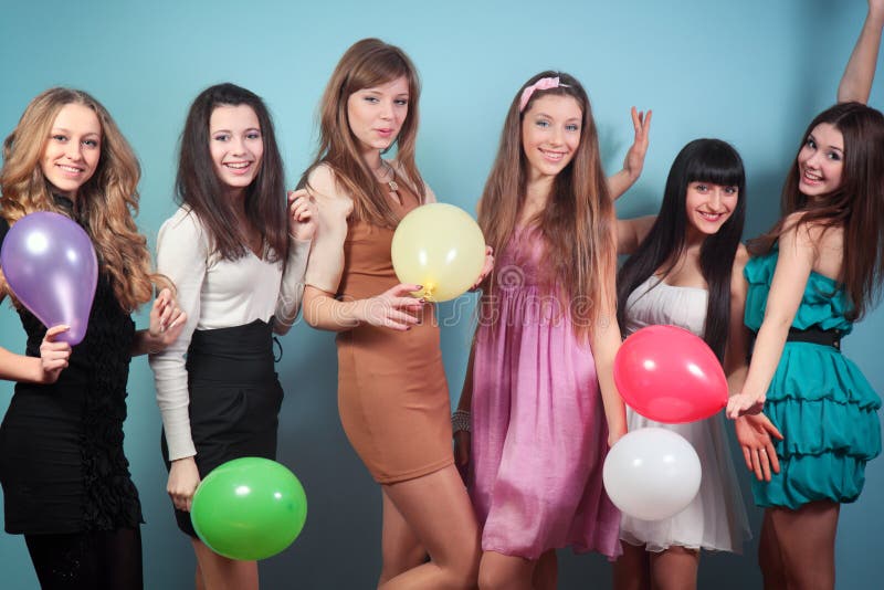 Group of Beautiful Girls at the Party Stock Image - Image of culture ...
