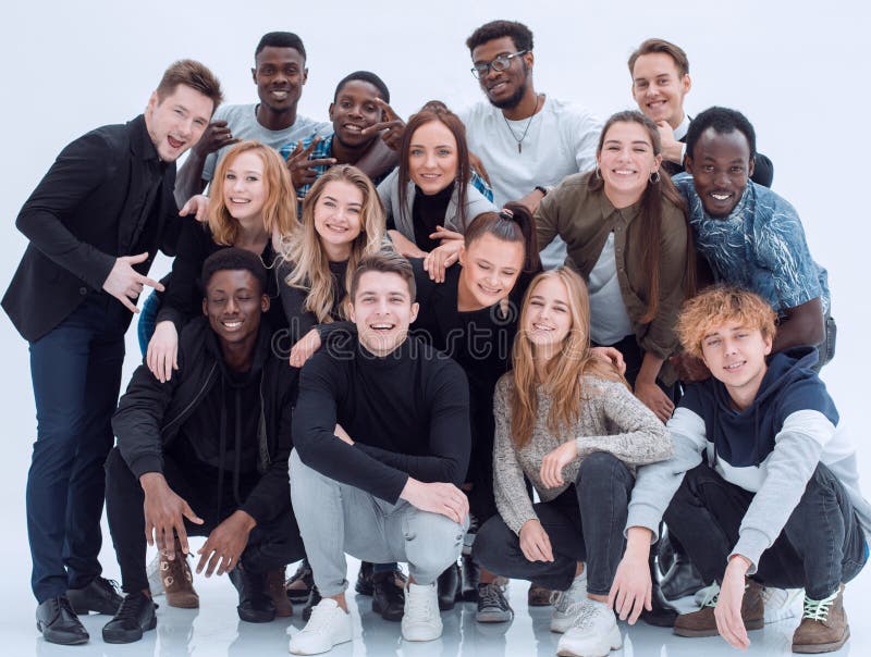 Group of Beautiful Young People Stock Image - Image of cooperation ...