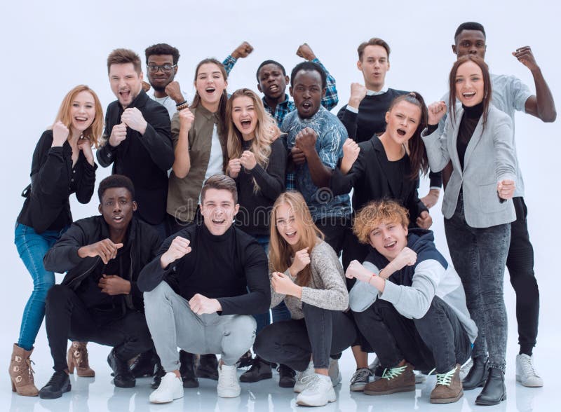 A Group of Young People Stand with Their Backs Looking into the ...